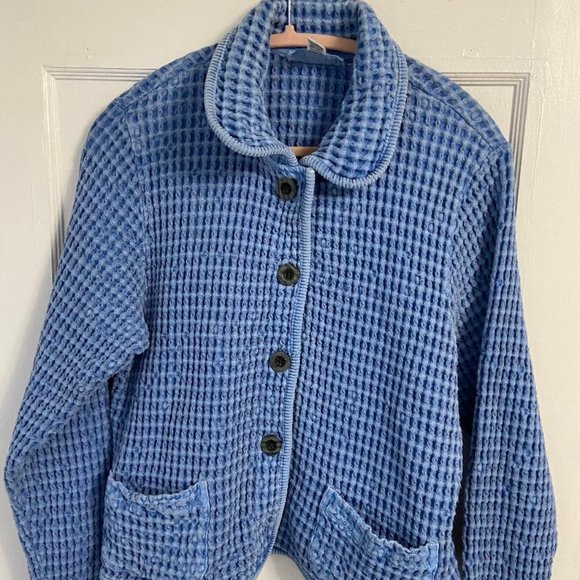 Mod-O-Doc | Jackets & Coats | Mododoc Blue Waffle Jacket 0 Cotton Size ...